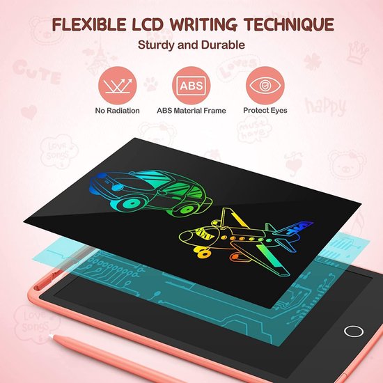 Tablette d'écriture LCD magnétique – 2 x pièces – 22 cm – Tableau de ...