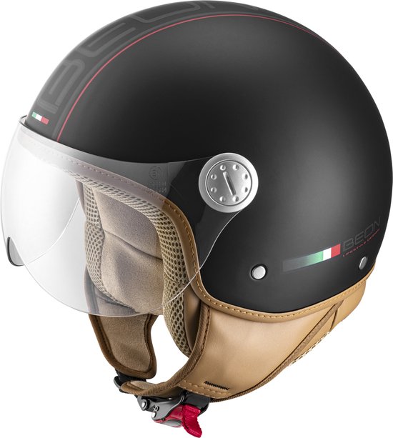 Beon Design luxe scooterhelm - Geschikt als Snorfiets Brommerhelm ...