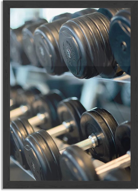 Poster Halters In De Sportschool Rechthoek Verticaal Met Lijst M (30 X ...