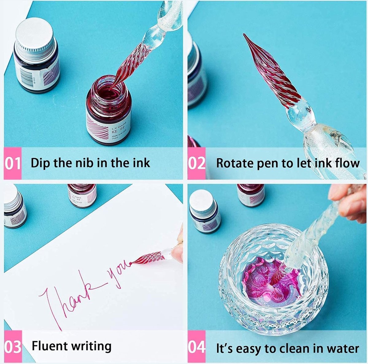 Stylo de calligraphie à pointe de Verres et ensemble d'encre pour ...