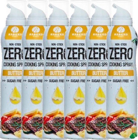 Rabeko | Zero Cooking Spray | Boter | 6 Stuks | 6 x 200 ml | bol