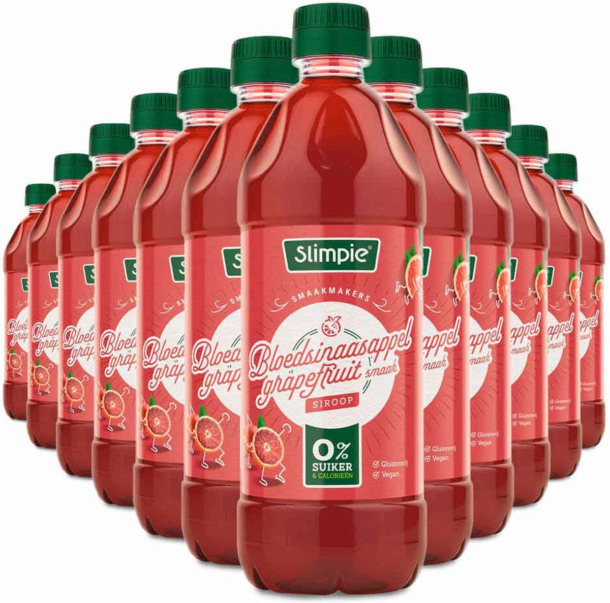 Slimpie Siroop Bloedsinaasappel Grapefruit - 12 x 650 ml | bol