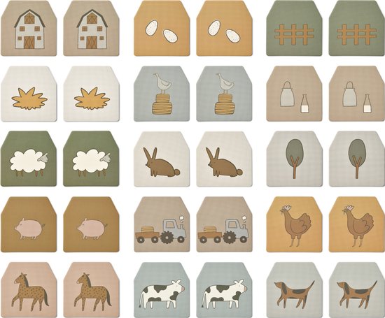 Liewood Wallis Memory spelletje 30 stuks - Farm/Sandy | Games | bol