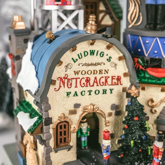 Lemax - 'Ludwig’s Wooden Nutcracker Factory' - Verlicht gebouw met ...