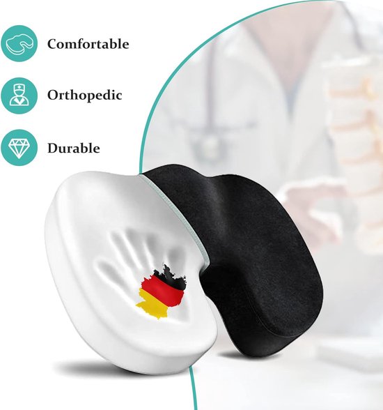 Premium orthopedisch en ergonomisch zitkussen voor kantoor, gamingstoel ...