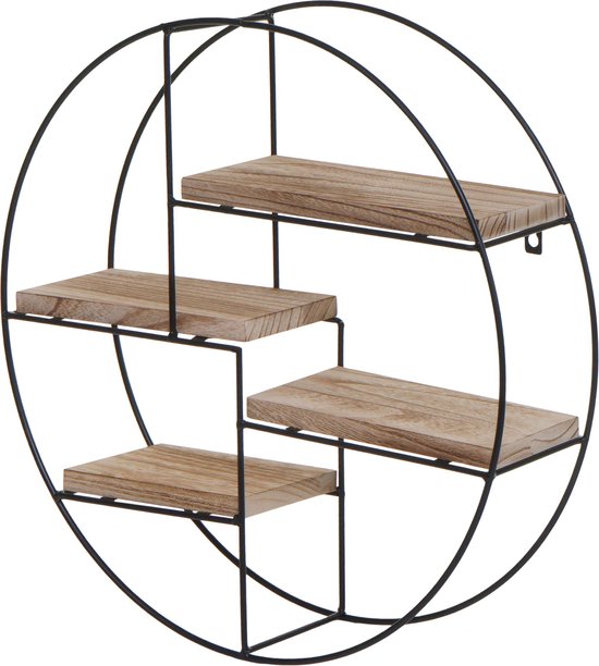 Wandplank MCW-K76, Hangende plank Zwevende plank, 4 planken Metalen ...