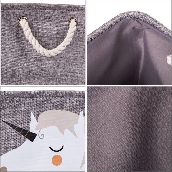 Children's Storage Box, Set of 4, 33 x 33 x 33 cm, Foldable Storage ...