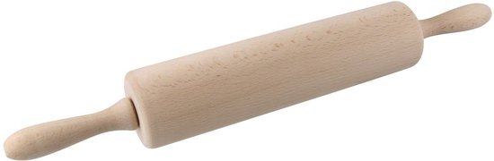 Deegroler met glijlager, deegrol als bakaccessoire, houten rol om deeg ...