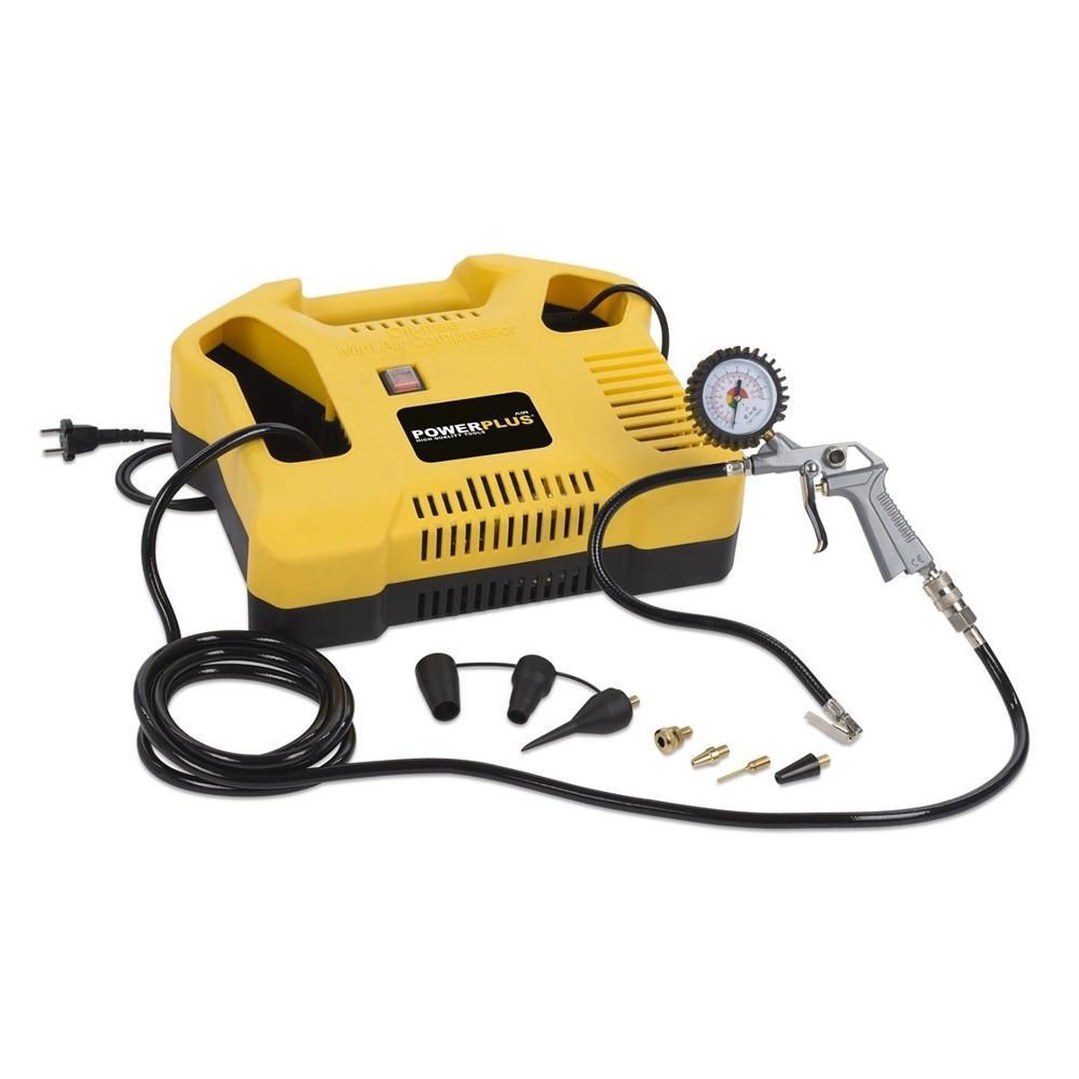 Powerplus POWX1703 Compressor - max. 8 bar - 1100W - incl. 8 ...