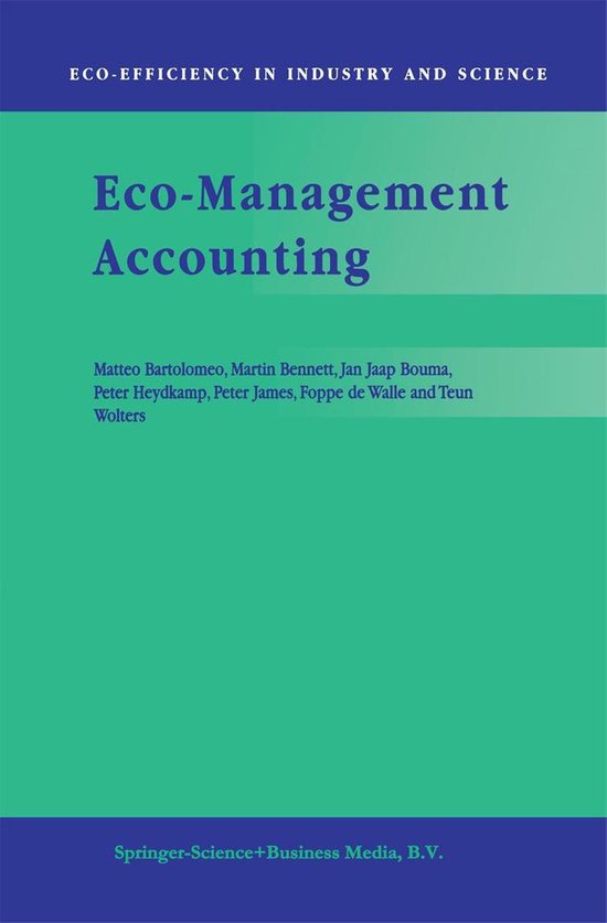 Eco-Efficiency in Industry and Science 3 - Eco-Management Accounting ...