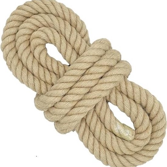 12mm*30m Dik jute touw, 4 strengen gedraaid schommeltouw, Zwaar ...