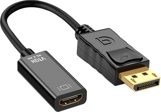 DisplayPort naar HDMI-adapter 4K unidirectionele pc DP 1.2-stekker naar beeldscherm... | bol