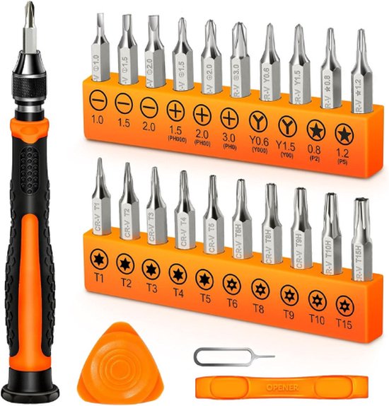 Fijnmechanica-Schroevendraaierset - 24 Stuks - Mini-Gereedschapsset met ...