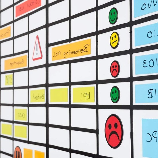 Whiteboard Raster Quick Grid - 59 cm x 39 cm - Zwart - Geschikt voor ...