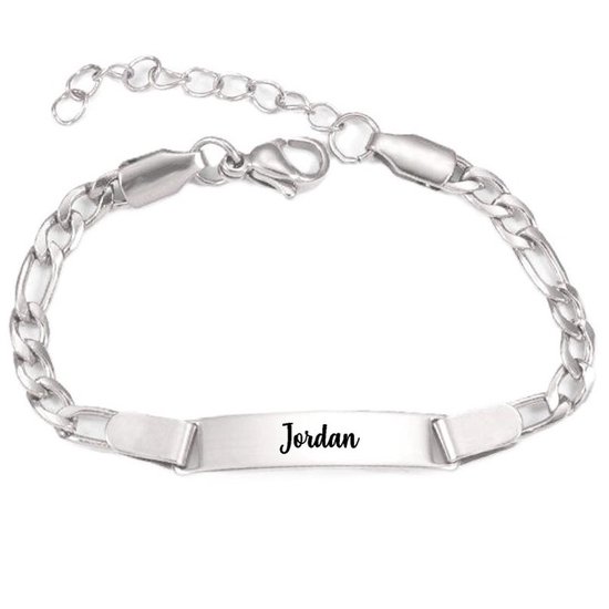 Baby/Kinder Armbandje Met Naam | Zilver | RVS | Jordan | bol
