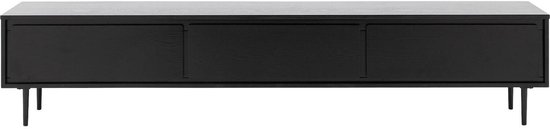 Goossens Tv Meubel Trani, 2 Kleppen 1 Lade 208 Cm Breed - Hout Zwart | bol