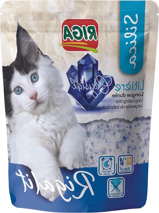 RIGALIT SILICA Bakvulling - Kattenbak vulling - 2.2 kg - 5L - Silica | bol
