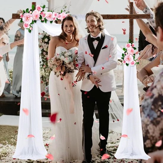 VD WEIDE ENTERPRISE - Valance Gordijnen met Witte Tule Stof voor ...