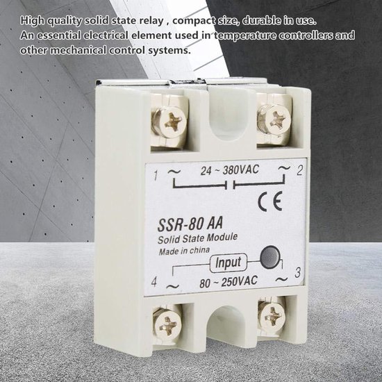 Solid state relais SSR-80 AA 80-250VAC Eenfase schakelaar module ...