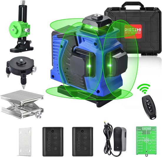 Groene Laserwaterpas met 16 Lijns en Automatische Nivellering voor ...