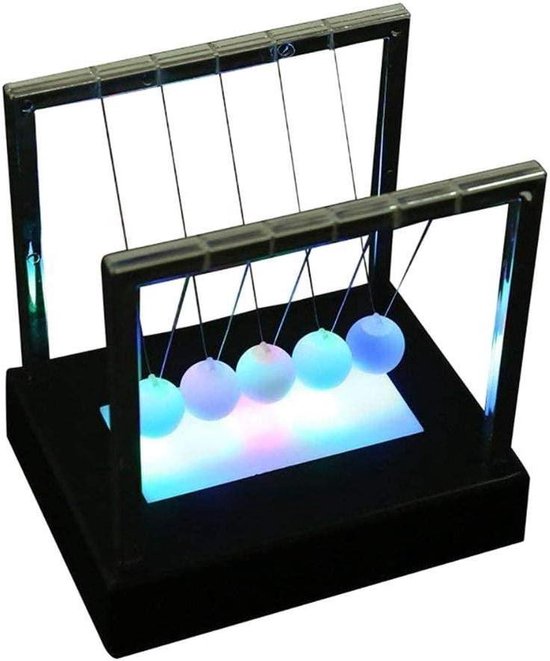 LED Newton's Cradle - Swinging Balls Physics Science Pendulum Balls for ...