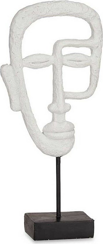 Decoratie Beeldje Gezicht Wit (19,5 x 38 x 10,5 cm) | bol
