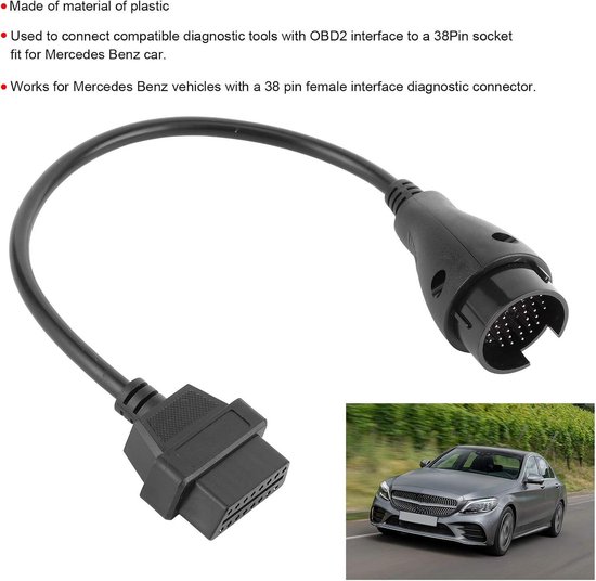 Diagnostische Kabel Adapter - 38 Pin Male Naar 16 Pin Vrouwelijk - Voor ...