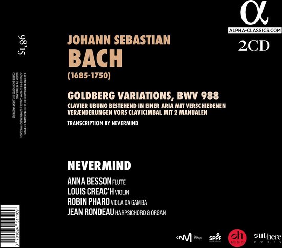 Outhere Nevermind - J.S. Bach Goldberg Variations - Klassieke muziek 2 ...