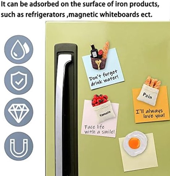 Selbro ® 5 Stuks koelkastmagneten, 3D Grappige Magneten Kleine Leuke ...