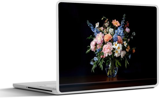 Laptop sticker - 13.3 inch - Pastel - Bloemen - Glazen - Vaas - 31x22 ...