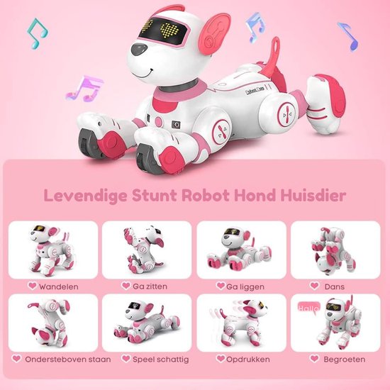 Interactieve Robot Hond – Robothond Met LED ogen - Doet allerlei ...