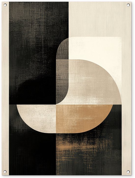 Tuinposter 90x120 cm - Tuindecoratie Modern - Vierkant - Vormen ...