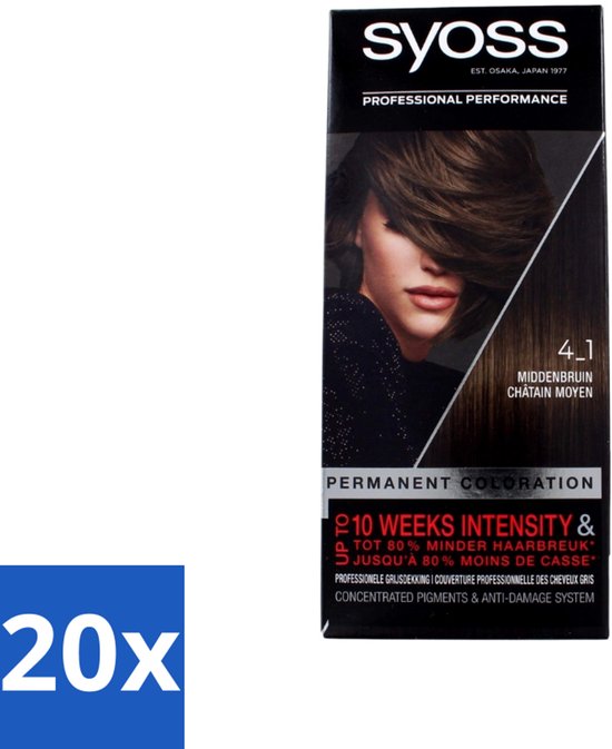 Syoss - Haarverf - 4-1 Middenbruin - Minder Haarbreuk - 1 Haarkleuring -... | bol