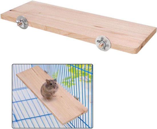 Hamster platform - rechthoekig natuurlijk houten stand platform ...