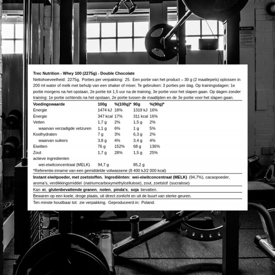 Trec Nutrition Whey 100 (2275g) Double Chocolate - Eiwitten - Wei-eiwit ...