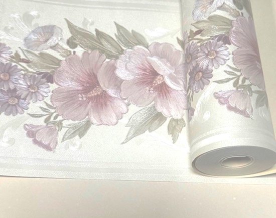 BehangRand bloemen Engelse stijl klassieke roosjes | bol