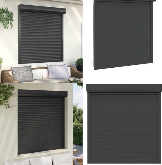 vidaXL Rolluik 130x140 cm aluminium antracietkleurig - Rolluik ...
