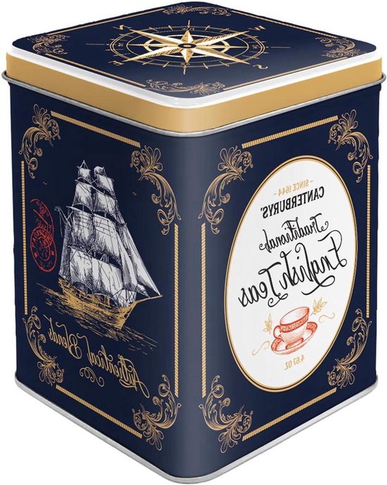 Retro theedoos - traditionele Engelse stijl - vintage ontwerp - 1 stuk ...