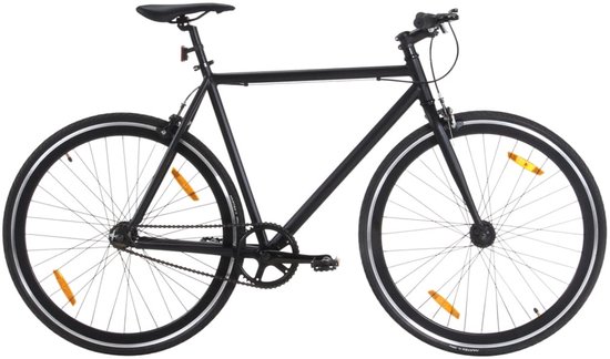 The Living Store Fiets met vaste versnelling 700 c 59 cm zwart ...
