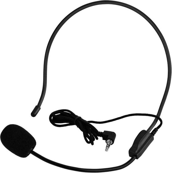 Op het hoofd gemonteerde mini condensator microfoon - bekabeld ...