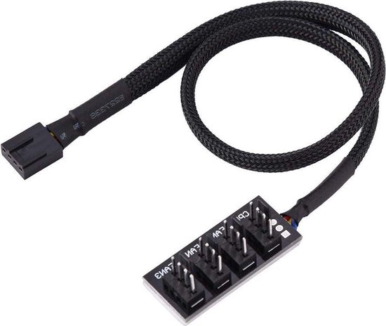 4 Poorten Fan HUB - CPU Behuizing Fan Power Splitter - 4-Pins Connector ...