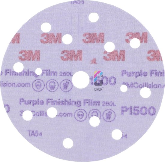 3M 51154 260L+ Hookit Purple Finishing Schuurschijven 150mm P1500 - 50 ...