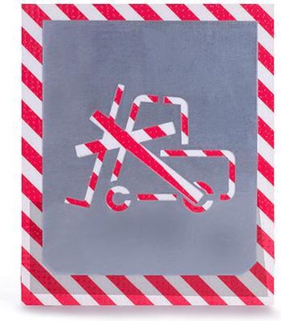 BVG Sjabloon | Verbod transportvoertuigen | Aluminium | 100mm | bol