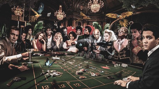 Tigon Art - Schilderij - Legends Roulette - Multicolor - 110 X 200 Cm ...