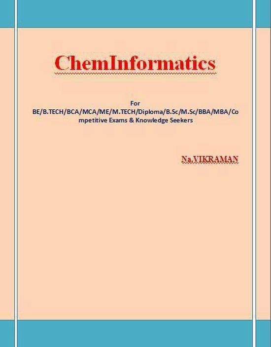 ChemInformatics (ebook), VIKRAMAN N | 1230004834649 | Boeken | bol.com