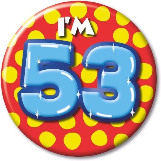 Verjaardags button I am 53 | bol
