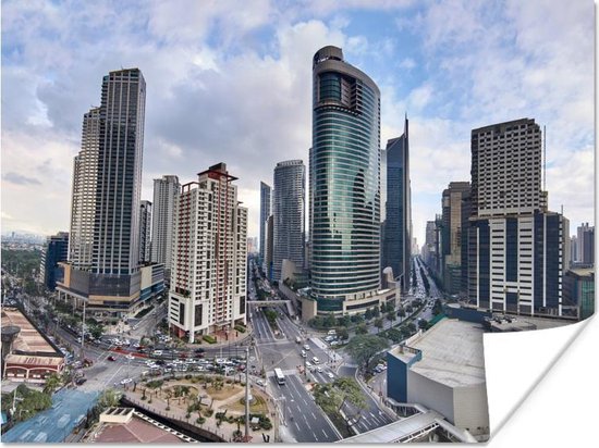 Belle vue aérienne de Manille Poster 80x60 cm - Tirage photo sur Poster ...