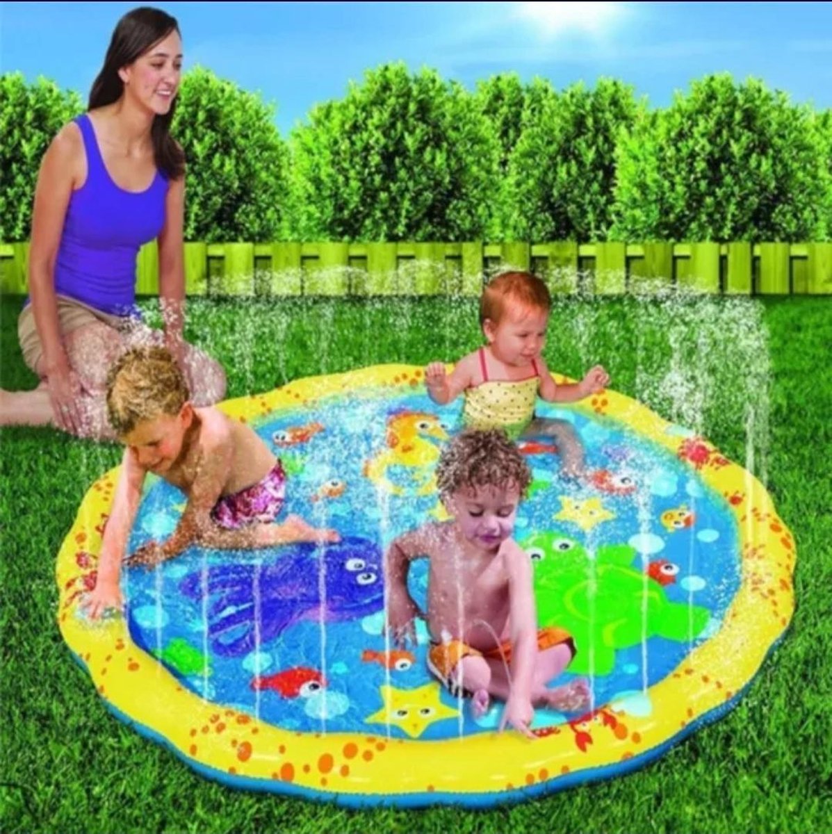 Waterspeelmat - Waterspeelmat fontein - Waterspeelgoed - Watermat ...
