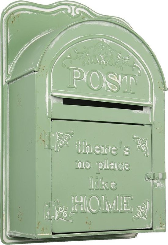 Clayre & Eef Brievenbus 26x9x39 cm Groen Metaal Rechthoek ...