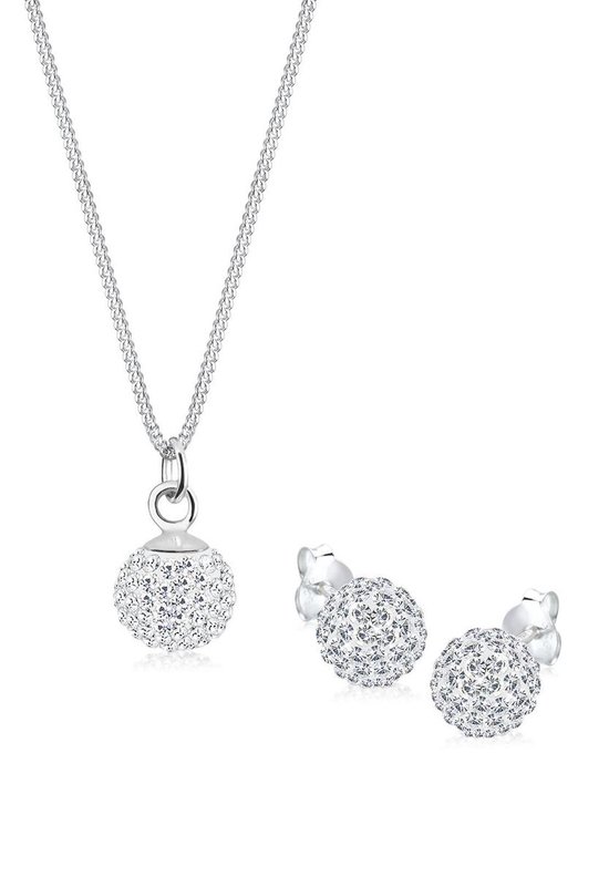 Elli Dames Sieraden Set dames met kristal sterling in 925 sterling ...